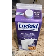 Lactaid Milk, Fat Free, 100% Lactose Free: Calories, Nutrition Analysis ...