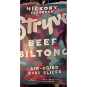 Stryve Beef Biltong, Air Dried, Beef Slices, Hickory Seasoned: Calories ...