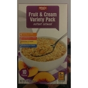 WinCo Foods Instant Oatmeal, Fruit & Cream, Variety Pack: Calories ...