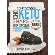 Chocxo Choc Keto Snaps, Dark Chocolate Coconut & Almonds + Sea Salt ...