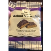 See's Awesome Square Bar, Dark Chocolate, Caramel And Walnuts: Calories ...