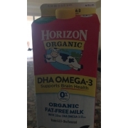 Horizon Organic DHA Omega 3 Fat Free Milk: Calories, Nutrition Analysis ...