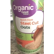 Great Value Oats, Steel Cut, Quick Cook, Organic: Calories, Nutrition ...