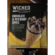 Wicked Kitchen Ice Cream, Chocolate & Red Berry Cones: Calories ...