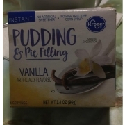 Kroger Pudding & Pie Filling, Instant, Vanilla: Calories, Nutrition ...