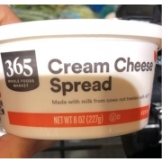 365 Whole Foods Market Cream Cheese Spread: Calories, Nutrition ...