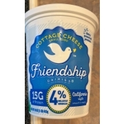 Friendship Cottage Cheese, California Style: Calories, Nutrition ...