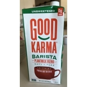 Good Karma Plant Milk Blend, Oats + Flax, Barista: Calories, Nutrition ...
