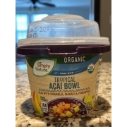 Simply Nature Acai Bowl, Tropical, Organic: Calories, Nutrition ...