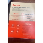 Banza Pasta, Shells, Made From Chickpeas: Calories, Nutrition Analysis ...