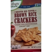 Simply Nature Brown Rice Crackers, Roasted Red Pepper: Calories ...