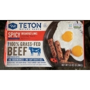 Teton Breakfast Links, Spicy, 100% Grass Fed Beef: Calories, Nutrition ...