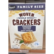 Savoritz Baked Crackers, Whole Wheat, Woven, Family Size: Calories ...