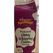 Wegman Heavy Whipping Cream: Calories, Nutrition Analysis & More ...