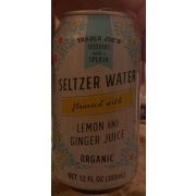 Trader Joe's Seltzer Water, Lemon And Ginger Juice: Calories, Nutrition Analysis & More | Fooducate