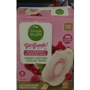 Simple Truth Yogurt Bars, Frozen, Greek, Raspberry Cheesecake: Calories ...
