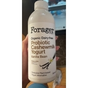 Forager Project Yogurt, Probiotic Cashewmilk, Vanilla Bean: Calories ...