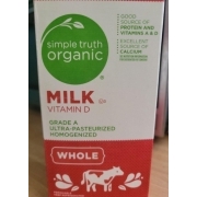 Simple Truth Organic Whole Milk, Organic: Calories, Nutrition Analysis ...