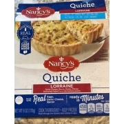 Nancy's Quiche Lorraine: Calories, Nutrition Analysis & More | Fooducate