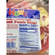 Howe Gummi Peach Rings: Calories, Nutrition Analysis & More | Fooducate