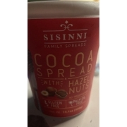 Sisinni Family Spreads Spread, Cocoa, With Hazel Nuts: Calories ...