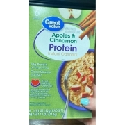 Great Value Oatmeal, Instant, Apples & Cinnamon, Protein: Calories ...