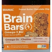 Brainiac Brain Bars, Peanut Butter Chocolate Chip: Calories, Nutrition ...