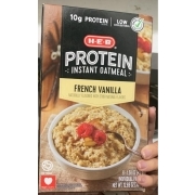 H-E-B Instant Oatmeal, Protein, French Vanilla: Calories, Nutrition ...