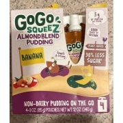 GoGo squeeZ Pudding, Almond Blend, Non-Dairy, Banana: Calories ...