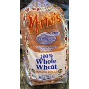 Martin's Potato Bread, 100% Whole Wheat: Calories, Nutrition Analysis ...