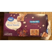 Great Value Rice Treats, Birthday Cake Crispy: Calories, Nutrition ...