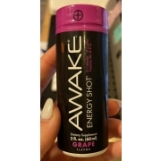 Awake Energy Shot, Grape, Dietary Supplement: Calories, Nutrition ...