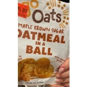 Go Oats Oatmeal In A Ball, Maple Brown Sugar: Calories, Nutrition ...