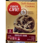 Fiber One Cookies, Soft Baked, Chocolate Chunk: Calories, Nutrition ...