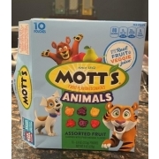 Mott's Snacks, Assorted Fruit, Fruit Flavored, Animals: Calories ...