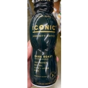 Iconic Protein Drink, Coffee, Dark Roast, Plant-Based, Immunity ...