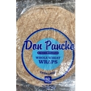 Don Pancho Wraps, Whole Wheat, Extra Large, Authentic Mexican Foods ...