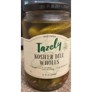 Tazely Kosher Dill Wholes: Calories, Nutrition Analysis & More | Fooducate