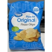 Great Value Chips, Potato, Original, Rippled: Calories, Nutrition ...