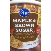 Kroger Instant Oatmeal, Maple & Brown Sugar: Calories, Nutrition ...