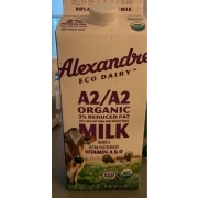 Alexandre Milk, 2% Reduced Fat, Organic: Calories, Nutrition Analysis ...