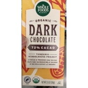 Whole Foods Market Organic Dark Chocolate: Calories, Nutrition Analysis ...