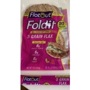 Flatout Foldit Flatbreads, 5 Grain Flax: Calories, Nutrition Analysis ...