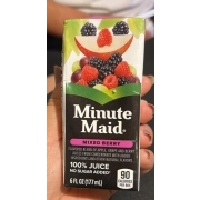Minute Maid Juice 100%, Mixed Berry: Calories, Nutrition Analysis ...