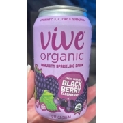 Vive Organic Immunity Sparkling Drink, Fresh Pressed Black Berry ...