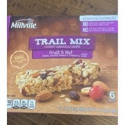 Millville Granola Bar, Fruit & Nut, Trail Mix, Chewy: Calories ...