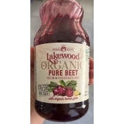 Lakewood Organic Pure Beet Juice, Organic: Calories, Nutrition Analysis ...