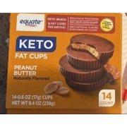 Equate Fat Cups, Keto, Peanut Butter: Calories, Nutrition Analysis ...