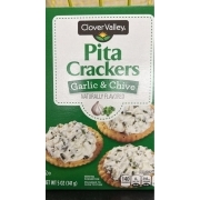 Clover Valley Pita Crackers, Garlic & Chive: Calories, Nutrition ...