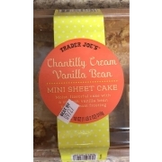 Trader Joe's Chantilly Cream Vanilla Bean, Mini Sheet Cake: Calories ...